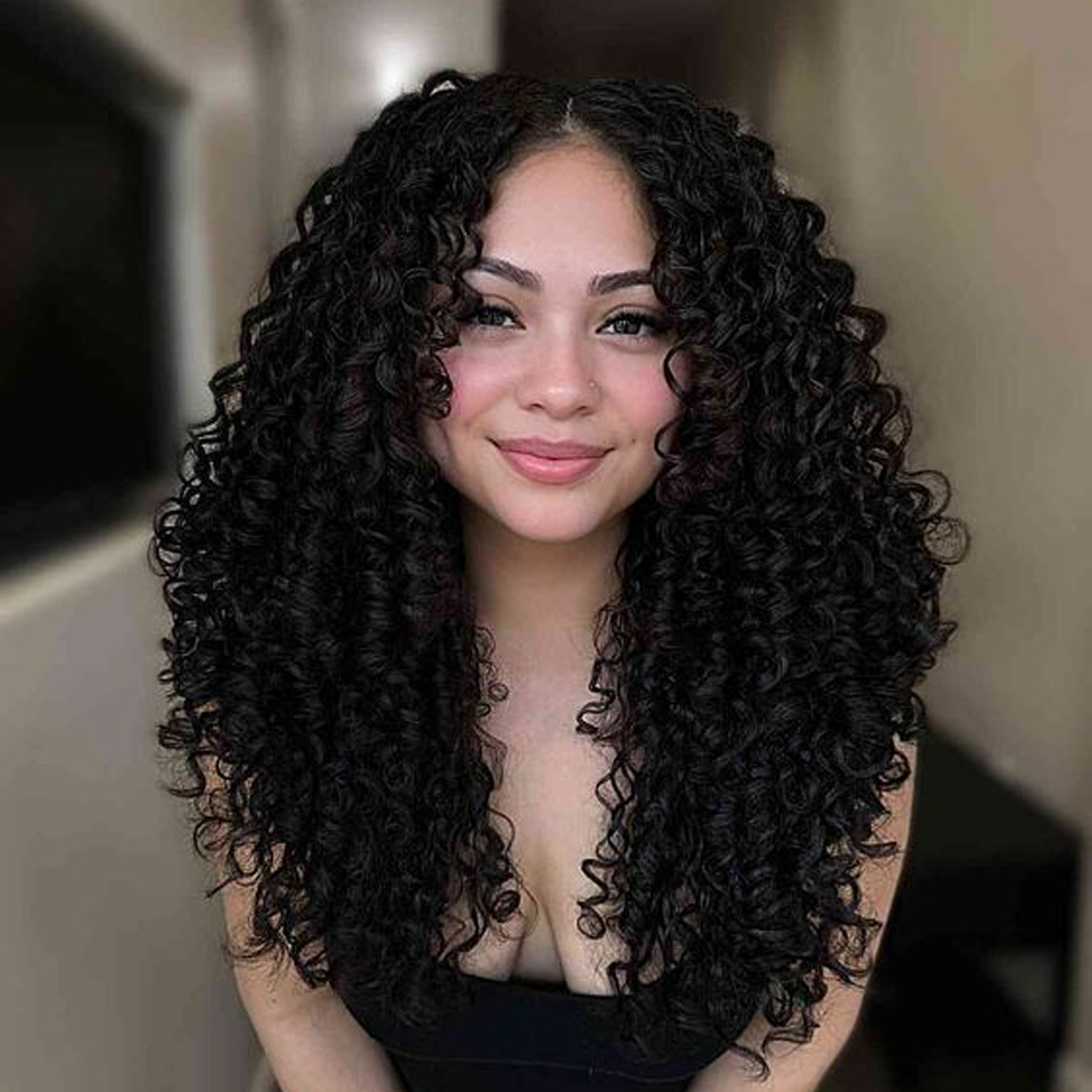 Extensión Crespa Seminatural 26” – Peinada Completa con Frontal ...